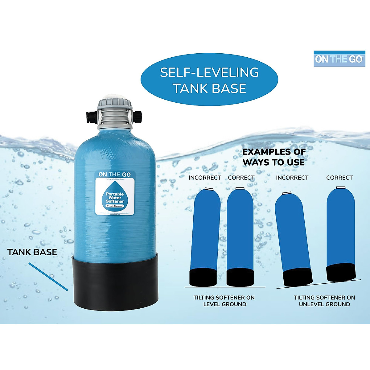 On The Go OTG4-DBLSOFT-Portable 16,000 Grain RV Water Softener (NOT made in China, assembled by U.S. Workers in Indiana)