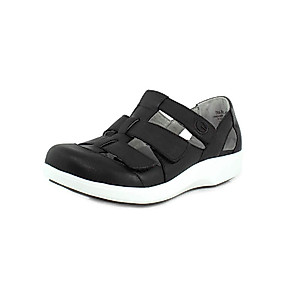 TRAQ BY ALEGRIA Womens Treq Black Sandal - 36