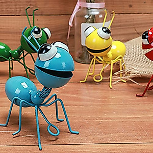 Cruis Cuka Metal Yard Art Garden Decorative Cute Ant Outdoor Wall Sculptures-Set of 4