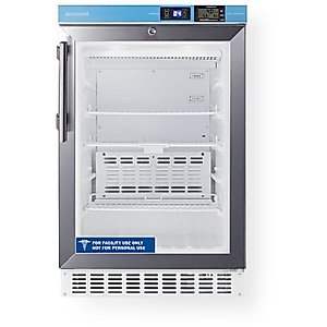 Accucold ACR46GL 20" Wide Pharmacy All-Refrigerator; LED Lighting; Built-in Capable; Double Pane Tempered Glass Door; Digital Thermostat; Temperature Memory Function; Frost-free Operation