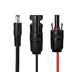 CERRXIAN 1.5m 16AWG to DC 5.5mm x 2.1mm Male Solar Power Extension Cable for Solar Panel and Portable Generator