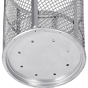Global Industrial 48 Gallon Outdoor Metal Trash Container, Galvanized