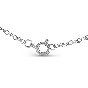 1/3ct Round Solitaire Pendant 14k White Gold Diamond Necklace