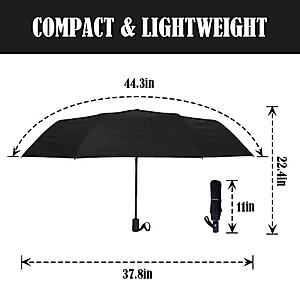 LLanxiry Umbrella Small Compact Travel Umbrellas for Rain Mini Folding Portable Automatic Open/Close Umbrella for Man/Women (elk starry sky)