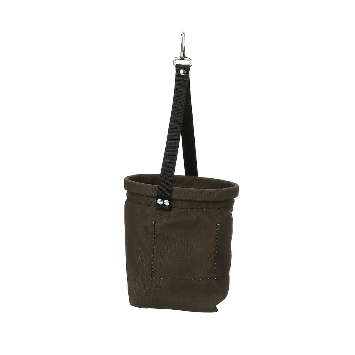 Klein Tools 5143 Canvas Tapered-Bottom Bag with Two Interior Pockets and a Snap Clip, Made of No. 10 Canvas