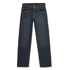 Wrangler Boys' Straight Fit Jean, Dark Night, 8