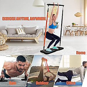 Push Up Board, Pushup Fitness Home Gym Workout Equipment, Multi-Functional 20 in 1 Workout Stands with Resistance Bands,Pilates Bar,Strength Training Equipment, Push Up Stands Handles for Perfect Pushups, Full Body Home Fitness Training for Men Women