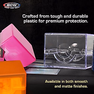 BCW Spectrum Prism Deck Case - Fuchsia - 1 ct | Secure Snap Closure Card Deck Case | Fits 100 Double-Sleeved Cards | Trading Card Deck Storage Ideal for Magic the Gathering, Pokemon, and More