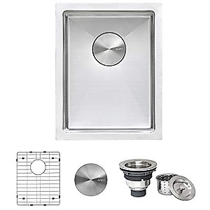 Ruvati 14-inch Undermount Wet Bar Prep Sink Tight Radius 16 Gauge Stainless Steel Single Bowl - RVH7114