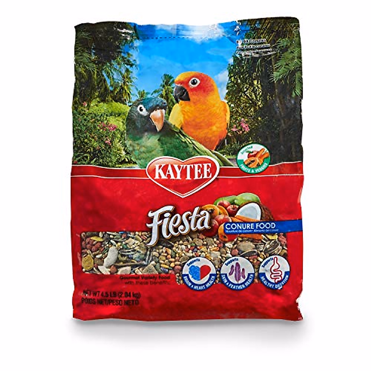 Kaytee Fiesta Conure Pet Bird Food, 4.5 Pound