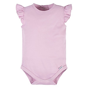 Gerber Baby Girls 3-Piece Short Sleeve Onesies, Diaper Cover & Headband Set, Blue Rose, 0-3 Months