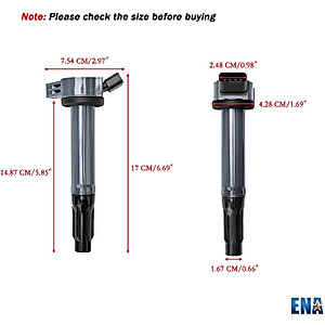 ENA Pack 6 Ignition Coil 3.5L Compatible with Lexus Toyota Sienna Avalon Camry Highlander Rav4 Venza Lexus RX350 IS350 ES350 V6 2007 2008 2009 2010 2011 2012 2013 2014 2015 Coils for UF487 90919A2007