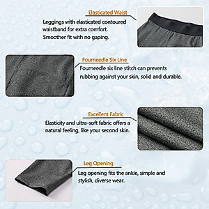 WRAGCFM Men's Compression Pants Cool Dry Athletic Workout Leggings Running Active Sports Tights Base Layer(F Grey, L)