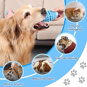 YINEYA Tough Dog Toys for Aggressive Chewers Large Breed, Dog Chew Toys for Aggressive Chewers, Indestructible Dog Toys for Large Dogs, Durable Dog Toys, Squeaky Dog Toys, Rubber Heavy Duty Dog Ball