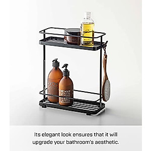 YAMAZAKI home 6791 Bath Rack-Bathroom Shower Storage Holder, Caddy Shelf Organizer, One Size, Black