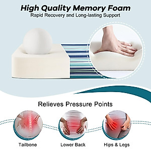 Basic Beyond Outdoor Chair Cushions for Patio Furniture, Waterproof Outdoor Cushions, Square Corner Patio Chair Cushions Set of 4 with Ties, 18.5"x16"x3", Pinstriped Blue