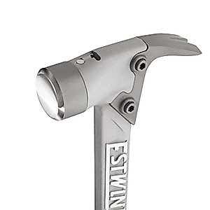 ESTWING AL-PRO Aluminum Framing Hammer - 14 oz Straight Rip Claw with Smooth Face & Shock Reduction Grip - ALBK , Black
