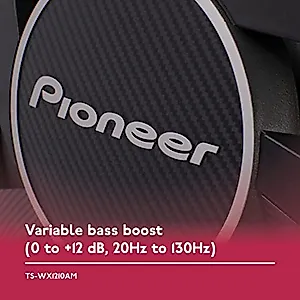 PIONEER TS-WX1210AM - Powerful 12-inch Active Subwoofer with Built-in Amplifier, 1300 Watts Peak Power, and Compact Design for Deep Bass