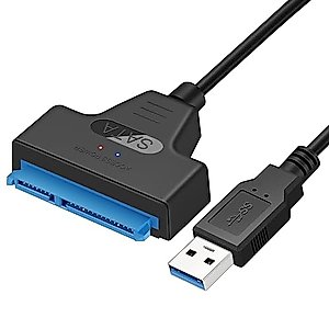 EYOOLD SATA to USB 3.0 Adapter Cable for 2.5 inch Hard Drive HDD/SSD Data Transfer, External Hard Drive Converter Support UASP (Black)