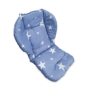 twoworld High Chair Cushion, 1Pack Large Thickening Baby High Chair Seat Cushions Liner Mat Pad Cover Breathable (Blue Star)