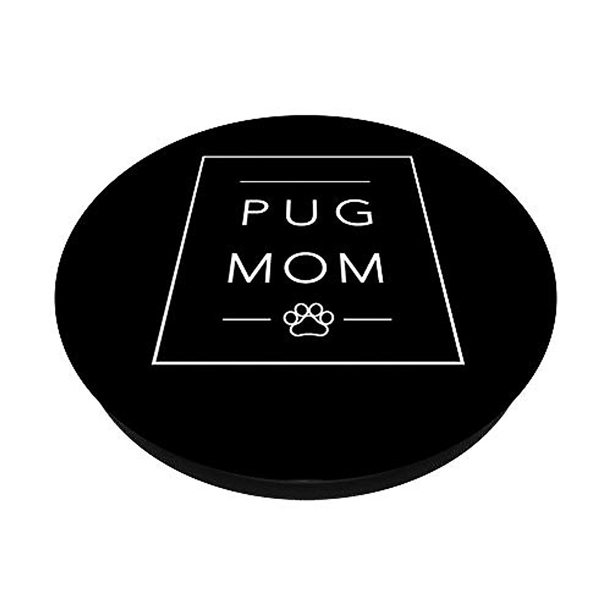 Cute Pug Lover Dog Mom Gift, Minimalist Pug Dog Mom PopSockets Swappable PopGrip
