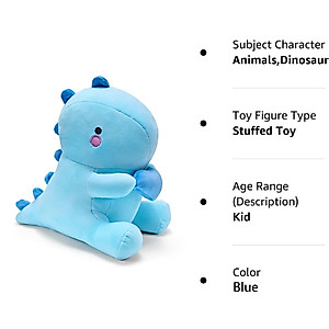 altoance Dinosaur Plush Pillow, Cute Heart-Shaped Plush Dinosaur, Plush Animal Plush Toys, Birthday Gifts for Girls and Boys (blue/12in)