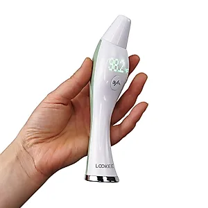 LOOKEE Breeze Infrared Forehead and Ear Thermometer for Adults, Kids, Babies, Infants | Touchless or Touch on Forehead | Medical Digital Fever Baby Thermometer with Large Front LED Display New Version