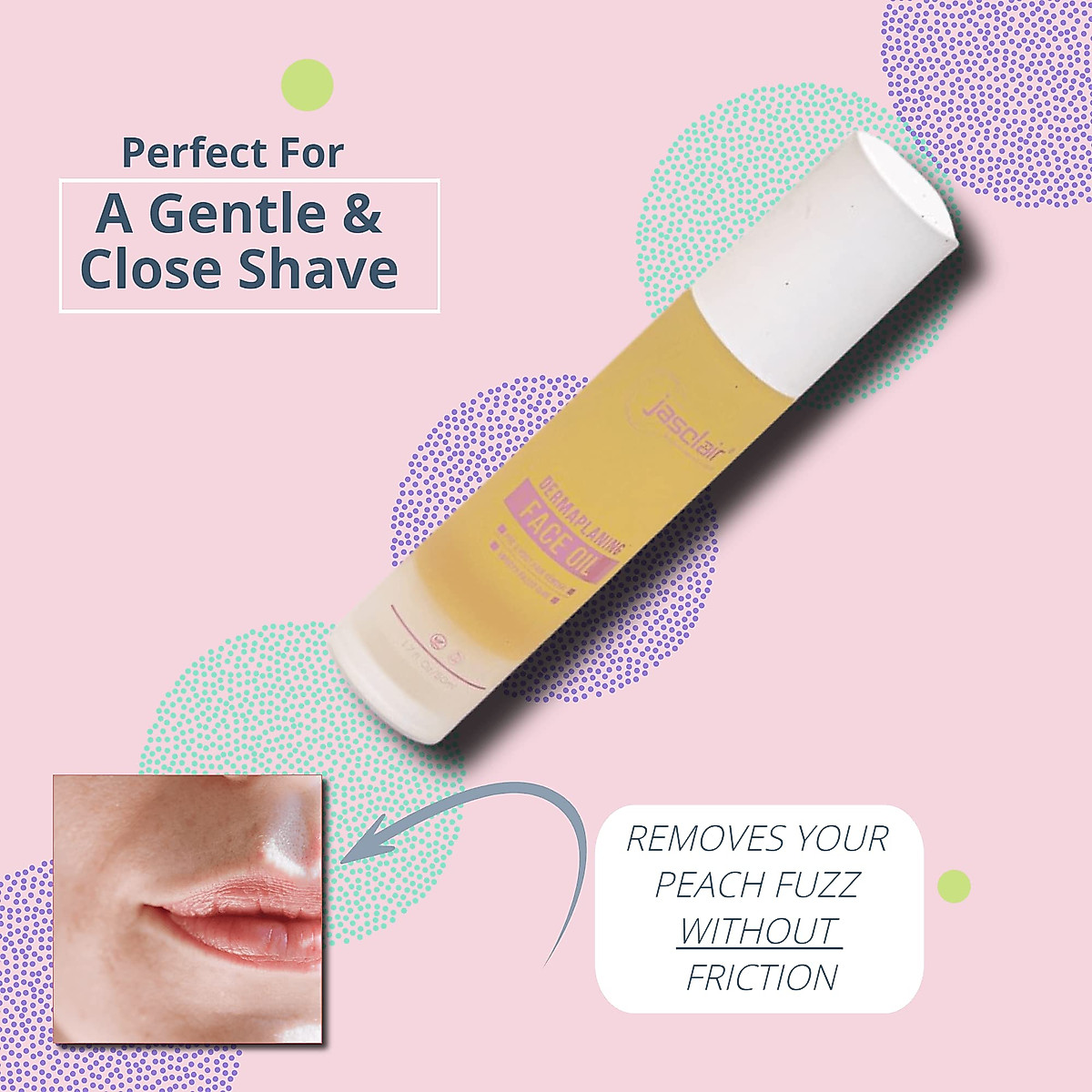 Dermaplaning Oil - Smooth Glide Skin Barrier Shave Oil for Women - Use with Dermaplaning Tool, Face Razor, Eyebrow Razor, Microblades for Face - Softens Area Pre Shave & After Shave