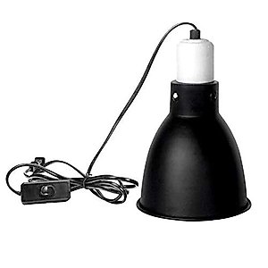 Hamiledyi Reptile Light Fixture 5.5 Inch Deep Dome Lamp Cap Lamp Fixture Optical Reflection Cover for Reptile Glass Terrariums