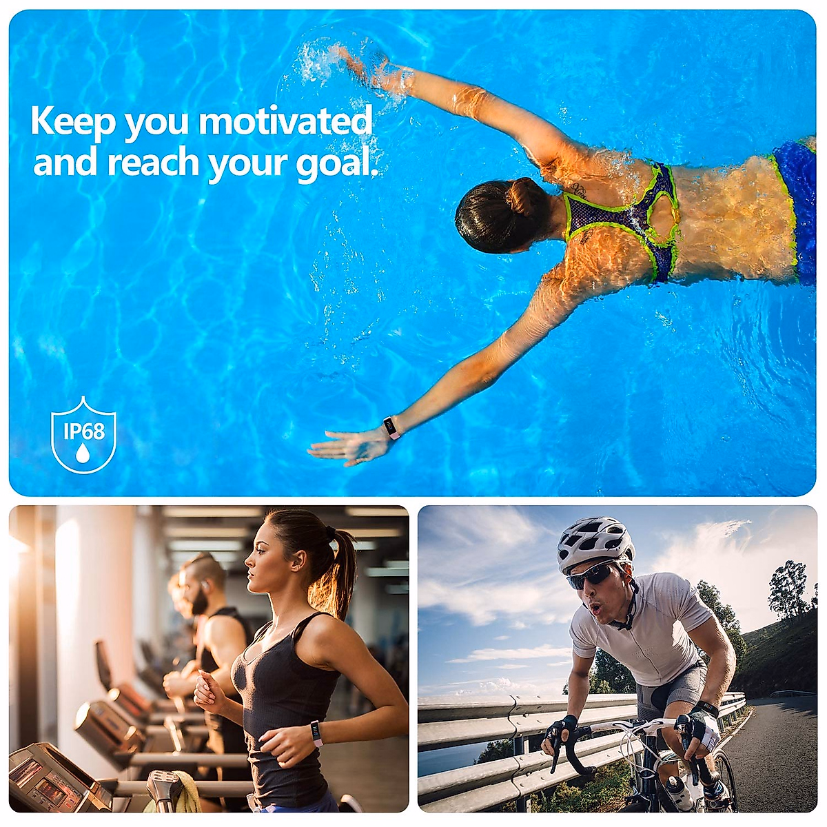 DoSmarter Fitness Tracker, Health Watch, Waterproof Activity Tracker with Calories Miles Counter and Sleep Tracking for Women Man