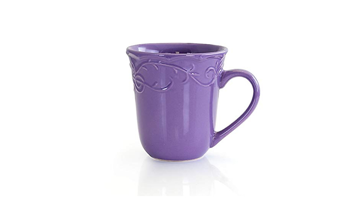 Elama 16-Piece Elegant Round Dinnerware Set in Lilac