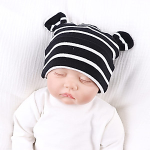 6 Pieces Preemie Baby Girls Hat Autumn Winter Newborn Baby Beanie 0-6 Months Cotton Infant Beanies for Boys (6PCS-A,0-6 Months)