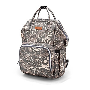 LiveGo Large Diaper Bag Backpack, Multifunctional Travel Baby Changing Bag for Dad/Mom with USB Charging Port Stroller Straps Waterproof Mommy Baby Diaper Bag Travel Backpack