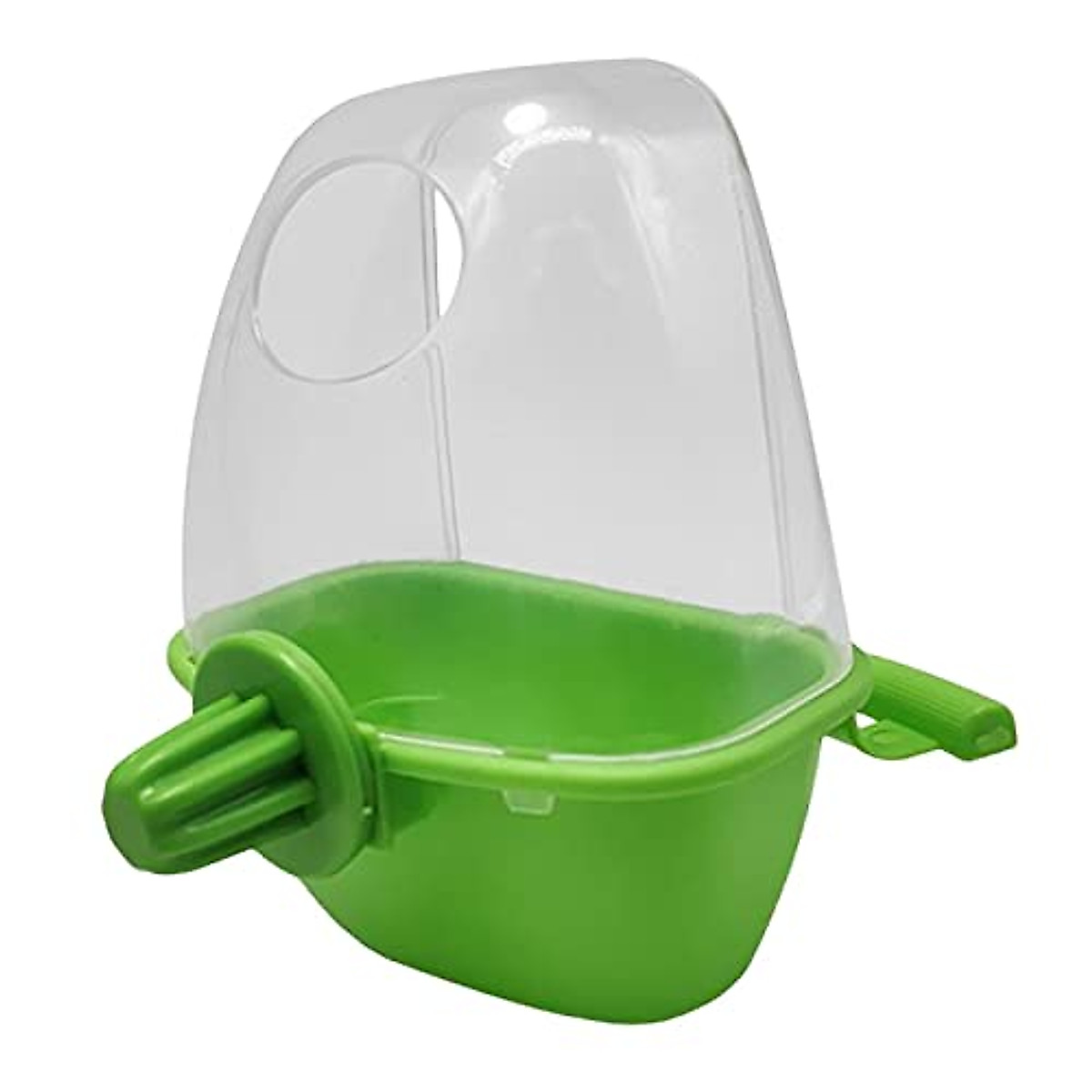 Bird Cage Feeder Parrot Watering Bowl Feeding Station with Perch Water Food Dispenser for Budgie Parakeets Lovebirds Pet Supplies Canary, Green