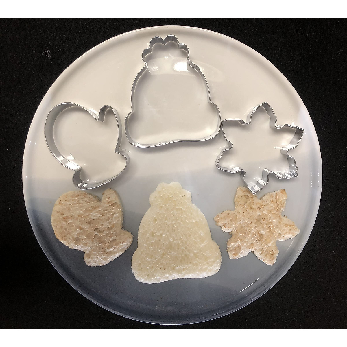 LUBTOSMN New Winter Christmas Cookie Cutter Set-5 Piece-Ugly Sweater, Hat, Mitten, Snowflake, Coffee Mug Cookie Fondant Biscui Cutters for Ugly Vintage Christmas Thanksgiving