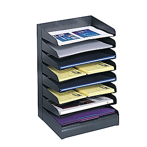 Safco 8 Tier Desk Organizer for Home, Office, Classroom & More, File Organizer with 8 Shelves, Powder Coated Finish, Commercial-Grade Steel Construction