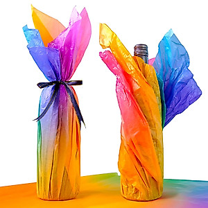 MR FIVE 40 Sheets Red Purple Green Blue Gradient Tissue Paper Bulk,20"x 28",Gradient Tissue Paper for Gift Bags Crafts Baby Shower Birthday Weddings Thanksgiving