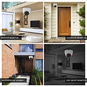 Analog CCTV Camera HD 1080P 4-in-1 (TVI/AHD/CVI/960H Analog) Security Dome Camera Outdoor Metal Housing, 24 IR-LEDs True Day & Night Monitoring 3.6mm Lens (White)