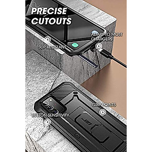 SUPCASE Unicorn Beetle Pro Series Case for Samsung Galaxy Note 20 Ultra (2020 Release), Full-Body Rugged Holster & Kickstand Without Built-in Screen Protector (Black)