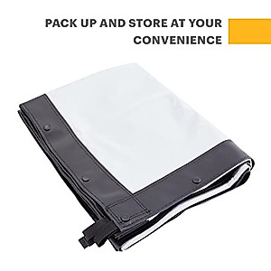 KODAK 150” Replacement Projector Screen | Fast Fold High Contrast White Projection Backdrop for Outdoor & Indoor Movies in Front Projection | Easy Clean Glare Proof, Wrinkle Free Fabric
