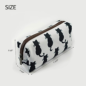 Cute Black Cat Pencil Case Pouch Teacher Gift Gadget Bag Make Up Case Cosmetic Bag Stationary Kawaii Pencil Box