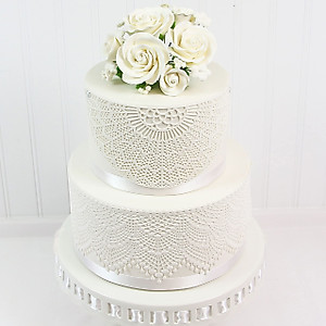 Global Sugar Art Garden Rose Sugar Cake Flowers Topper Bouquet White, 1 Count by Chef Alan Tetreault