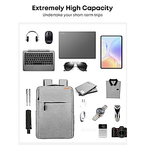 CHUWI Travel Laptop Backpack, 14inch/15.6inch Business Durable Backpacks, Waterproof Fabric, Laptop Bag for Business, Lightweight Bag for HeroBook Pro/GemiBook XPro/MiniBook X/FreeBook/GemiBook Plus
