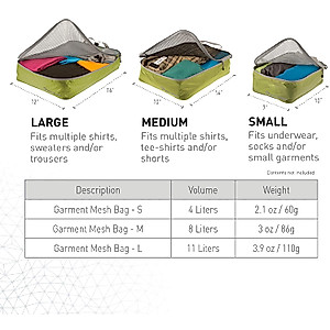 Sea to Summit Travelling Light Garment Mesh Bag Packing Organizer, Small, Black