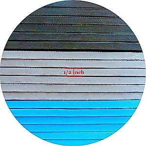 Signature Fitness Puzzle Exercise Mat with EVA Foam Interlocking Tiles for MMA, Exercise, Gymnastics and Home Gym Protective Flooring, 1/2" Thick, 24 Square Feet, Blue