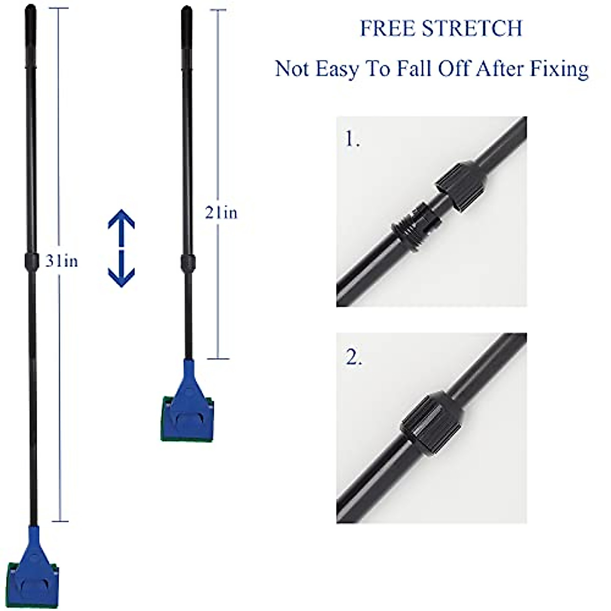 Fish Tank Cleaning Tools 5 in 1 Aquarium Clean Set Fish Net Gravel Rake Algae Scraper Fork Sponge Brush Glass Cleaner Tools Kit