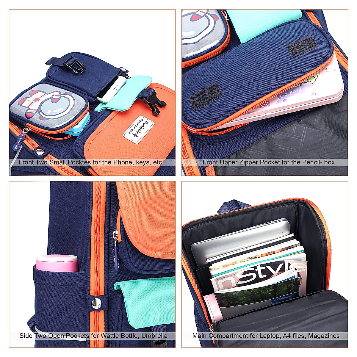 AO ALI VICTORY Kids Backpack for Boys Elementary School Bags Large Toddler Kindergarten Preschool Bookbags Space Backpacks (Blue)