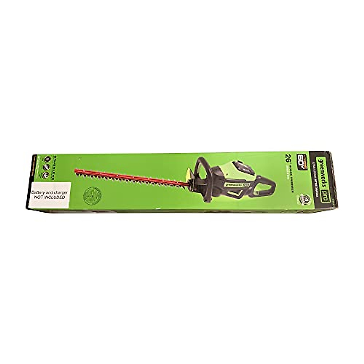 Greenwork Pro 60-Volt Max 26-in Dual Cordless Electric Hedge Trimmer (Bare Tool Only, Battery and Charger Not Included)