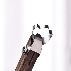 Wooden Handle Clay Pottery Tools Sculpture Scraper Loop Tool DIY Ceramics Craft