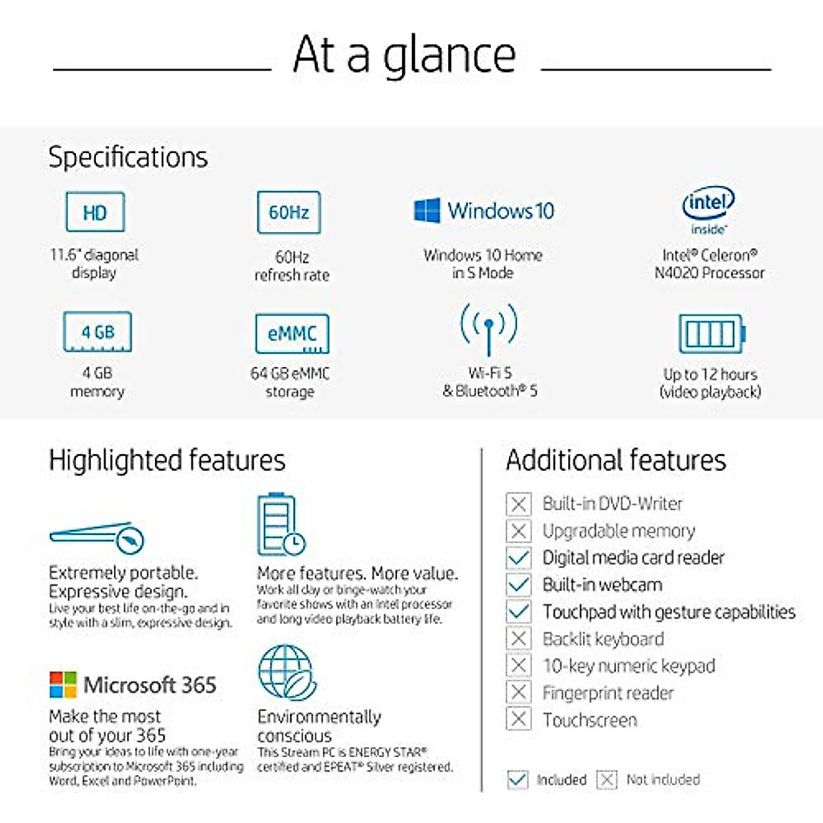 2020 HP Stream 11.6 inch Laptop Computer Intel Celeron N4020 Upto 2.8 GHz, 4GB RAM, 32GB eMMC Storage, Windows 10 Home, 13Hr Battery Life, (Rose Pink) (Renewed)